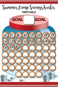 Summer Camp Savings Tracker Printable - solution for responsible parents