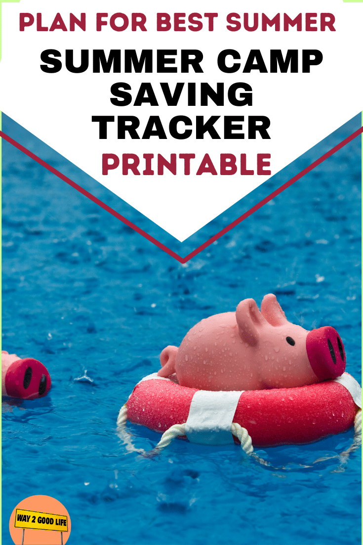 Summer Camp Savings Tracker Printable - solution for responsible parents